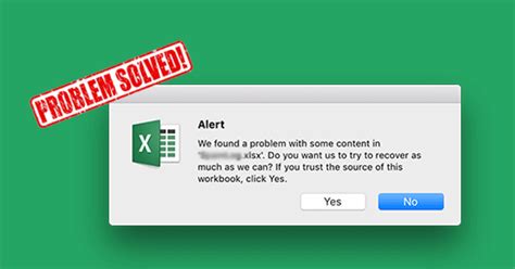 3 Methods To Solve We Found A Problem With Some Content In Excel Error