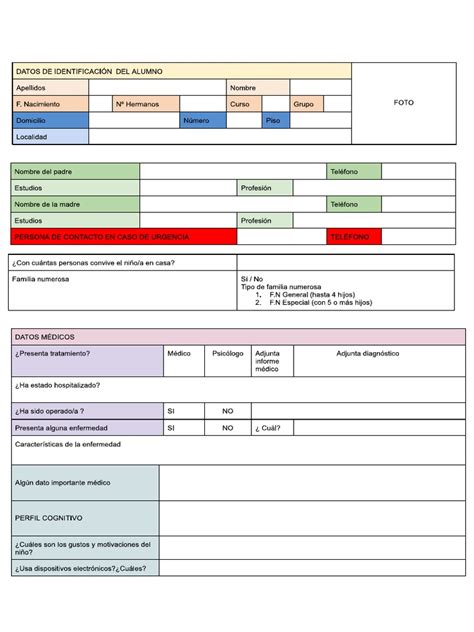 Hoja De Recogida De Datos Pdf Pdf