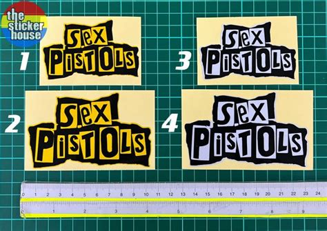 Stiker Ayat Perkataan Sex Pistols Yellow White Sticker Cutting
