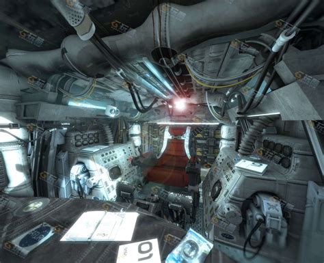 宇宙飞船控制室场景工程模型 玩酷cg