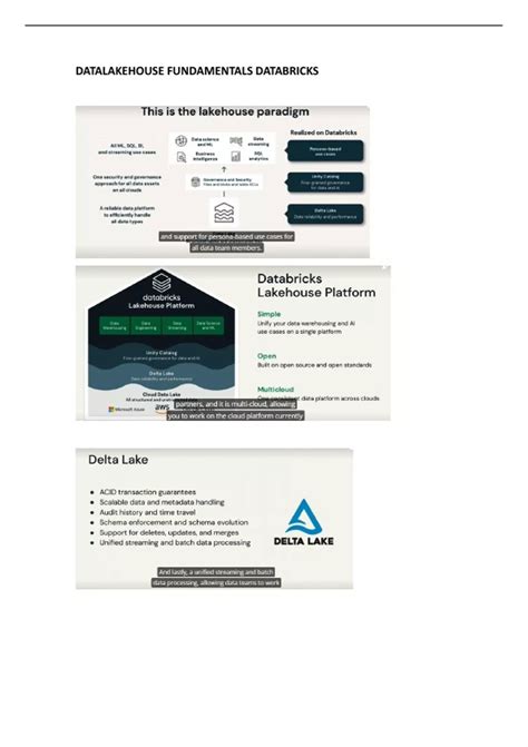 databricks lakehouse fundamentals certification with solved exam