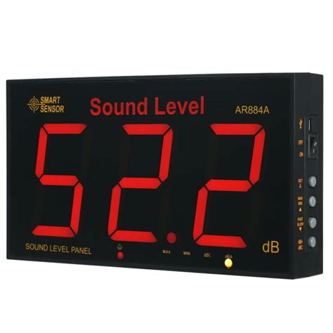 smart sensor ar884a sound level meter with large lcd screen wall