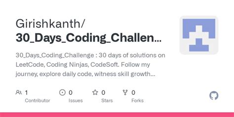 Girishkanth D On Linkedin Github Girishkanth30dayscodingchallenge 30dayscoding