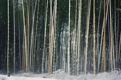 눈 내리는 겨울의 키 큰 대나무 농장 겨울 계절 높은 해상도 배경 일러스트 및 사진 무료 다운로드 Pngtree