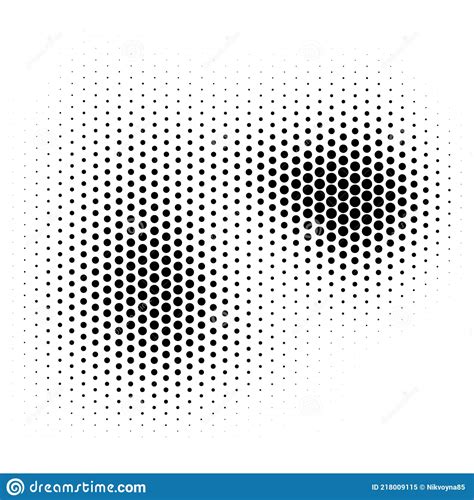 Halftone Vector Background Monochrome Halftone Pattern Abstract Geometric Dots Background