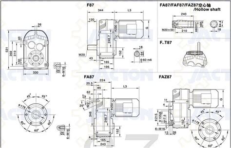 F87 Fa87 Ff87 Faf87 Faz87 Parallel Shaft Helical Gearmotor Shaft