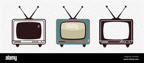 Retro Tv Set Vector Vintage Television Collection Old Tv Icon Pack
