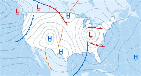 Stationary Front Weather Map