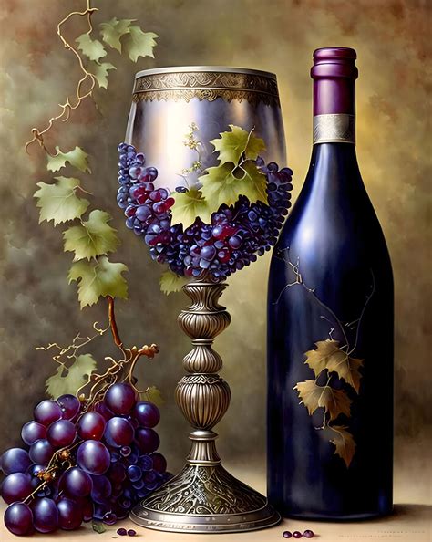 Vintage Wine Bottle Illustration