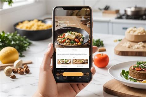 Premium Photo A Mockup For A Recipe Sharing Platform Featuring