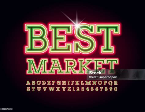 벡터 비즈니스 컨셉 베스트 마켓 전기 광선 알파벳 문자 와 숫자 1위에 대한 스톡 벡터 아트 및 기타 이미지 1위 고객
