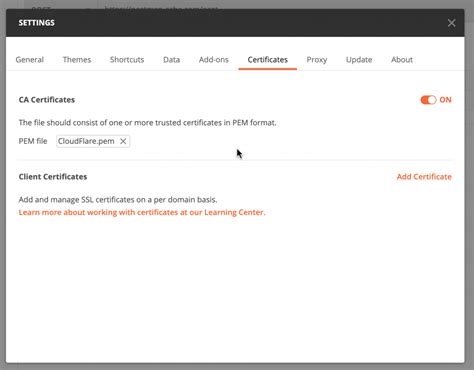 Ssltls Managing Your Encryption Certificates In Postman Postman