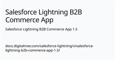 Salesforce Lightning B2b Commerce App 15 Salesforce Lightning B2b