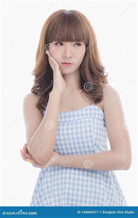 Se Ora Joven En Alineada Azul Imagen De Archivo Imagen De Cruzado Gente