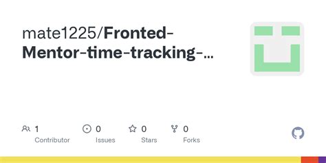 Github Mate1225fronted Mentor Time Tracking Dashboard
