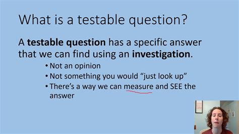 Sci1 How To Write A Testable Question Super Short Science Lesson