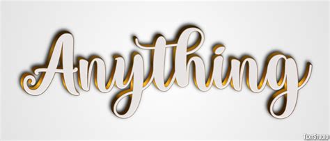 Anything Efecto De Texto Y Diseño De Logotipos Palabra
