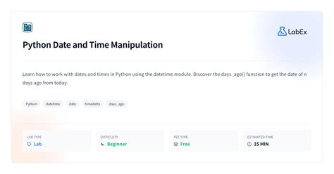 Date And Time Manipulation In Python Labex