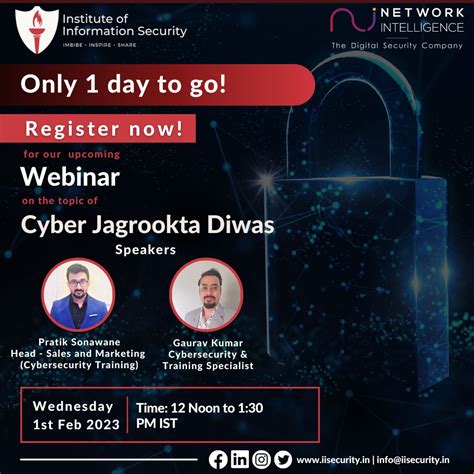 Institute Of Information Security Iis On Linkedin Webinar Iis Cybersecurity Thodasasochle