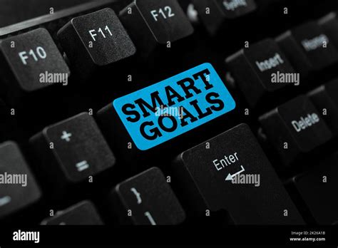 Writing Displaying Text Smart Goals Business Showcase Mnemonic Used As