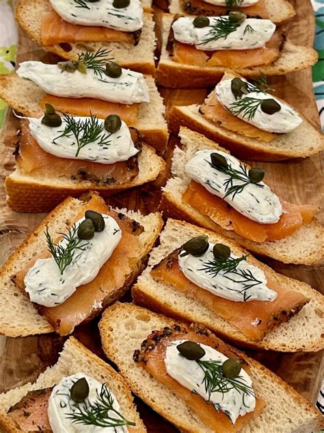Smoked Salmon Crostini Evening With A Sandwich