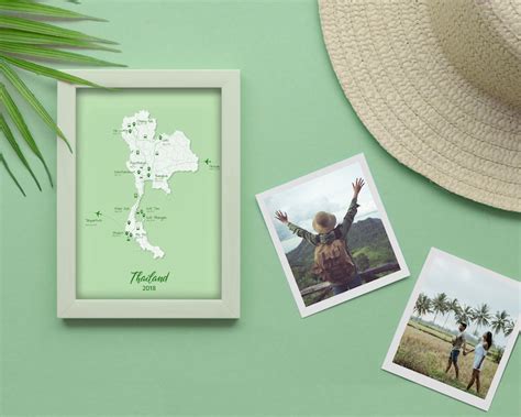 Custom Travel Map Personalised Adventure Trip Places Etsy