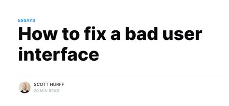 How To Fix A Bad User Interface Okupara
