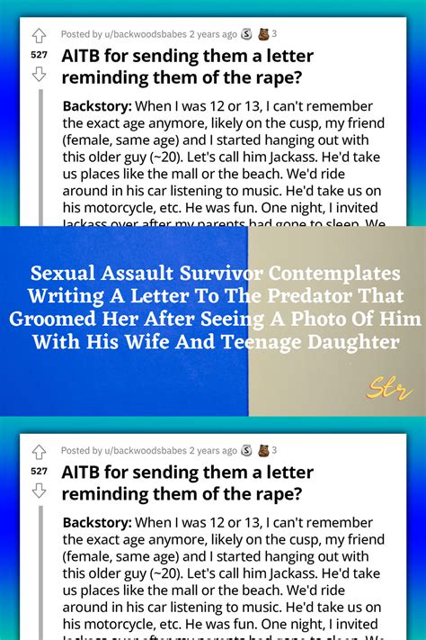Sexual Assault Survivor Contemplates Writing A Letter To The Predator That Groomed Her After