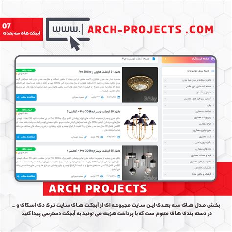 معرفی سایت دانلود آبجکت تری دی مکس آکادمی شریفی آموزش نرم افزارهای معماری