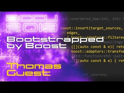 Accu Conference Talk Bootstrapped By Boost From Accu Conference Class Central