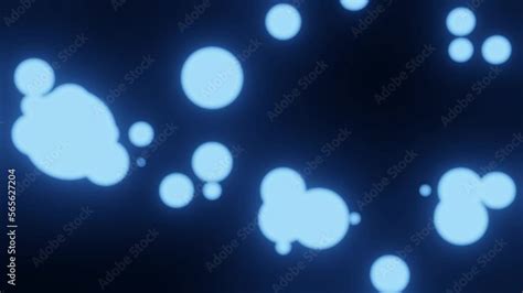 Blue Bokeh Background Video Loop 4k Bokeh Motion Background Neon Glowing Slow Particle Stock