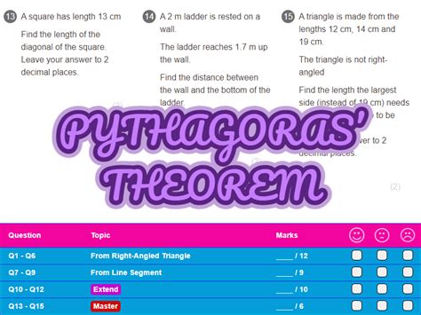 Pythagoras Theorem Worksheet Answers Foundation Gcse Teaching