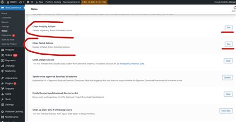Woocommerce Bulk Delete Pending Failed Scheduled Actions