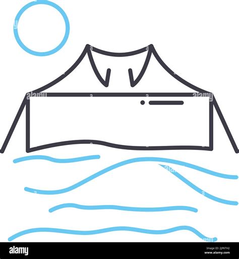 Desert Tent Line Icon Outline Symbol Vector Illustration Concept Sign Stock Vector Image