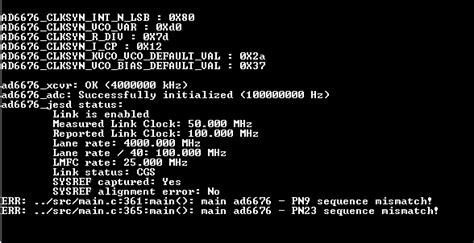 AD Util Ad Xcvr IP Configuration For MHz Reference Clock
