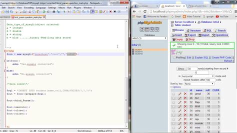 1168 Bind Param Questionmark Pleaseholder And Datatype Youtube