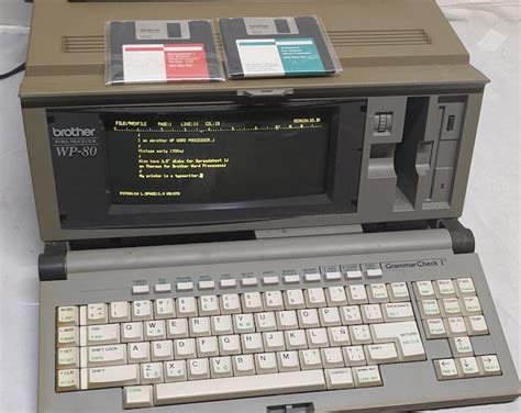 Vintage Brother Word Processor Model Wp 80 Working Condition Etsy
