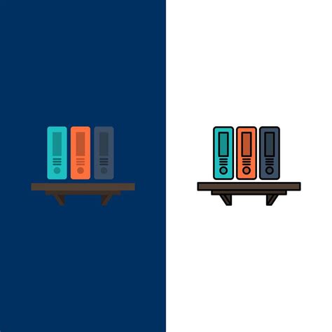Files Archive Data Database Documents Folders Storage Icons Flat And