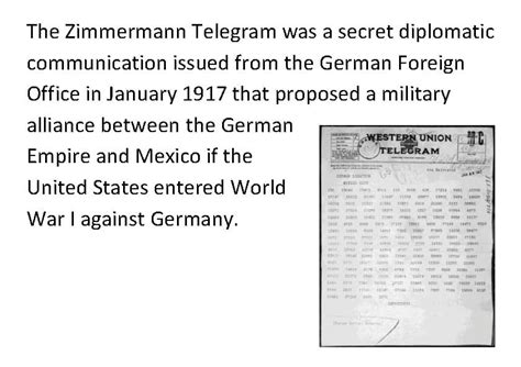 Solve The Message Puzzle About The Zimmermann Telegram Tpt