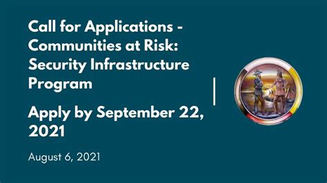 Call For Applications Communities At Risk Security Infrastructure Call For Applications Communities At Risk Security Infrastructure