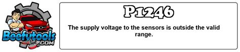 p1246 mercedes the supply voltage to the sensors is outside the valid