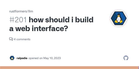 How Should I Build A Web Interface Issue Rustformers Llm GitHub