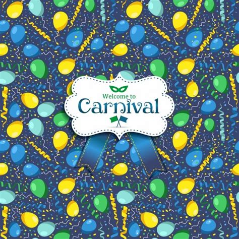 풍선 및 색종이 카니발 배경 무료 벡터