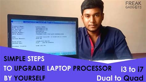 How To Upgrade Your Laptop Processor To I I I Form Any Processor By Simple Steps YouTube