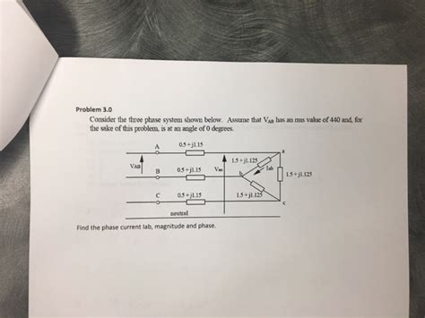 Solved Consider The Three Phase System Shown Below Assume