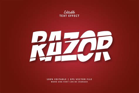 Razor Editable Text Effect Style