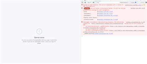 Uncaught In Promise Bad Precaching Response Error Triggered By