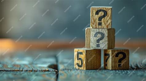 Blocks With Question Marks And Copy Space Questions And Problem Solving