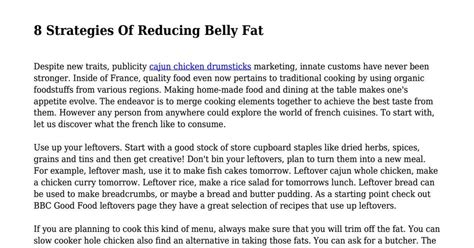 8 Strategies Of Reducing Belly Fat By Jack1963 Issuu