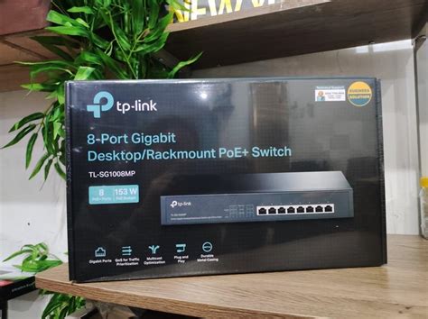 TPLINK Port Gigabit Desktop Rackmount Switch Hub With Port PoE Computers Tech Parts